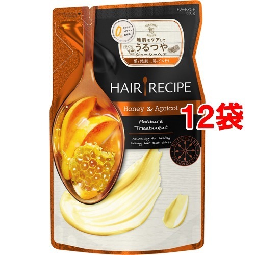 ヘアレシピ ハニーアプリコット エンリッチモイスチャーレシピ トリートメント 詰替用(330g*12袋セット)[リンス・コンディショナー]