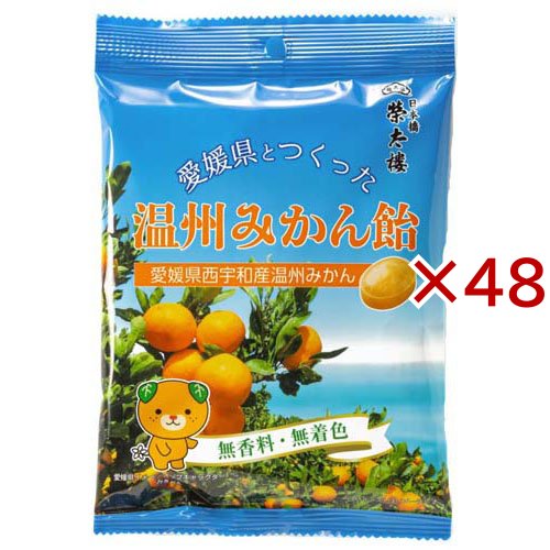 榮太樓 愛媛県とつくった 温州みかん飴(80g×48セット)[飴(あめ)]
