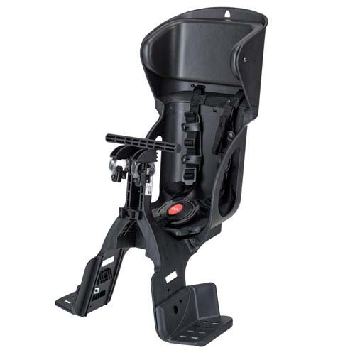 自転車用 フロントチャイルドシート ヘッドレスト付き 黒・黒 FBC-015DX2(1台)[セーフティグッズ その他]