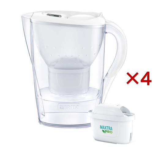 ブリタ ポット型浄水器 マレーラ マクストラプロ カートリッジ 1個付き(4セット)[ポット型 本体]
