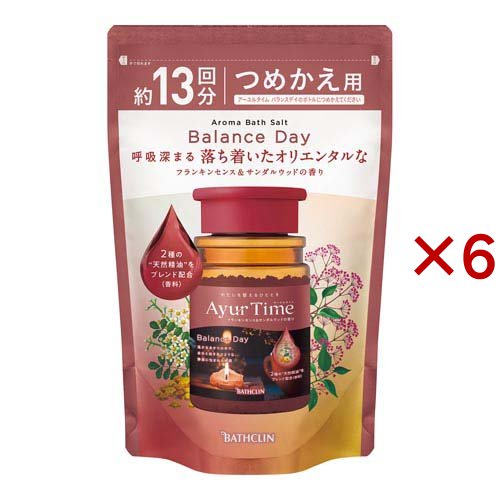アーユルタイム バランスデイ つめかえ用(520g×6セット)[バスソルト]