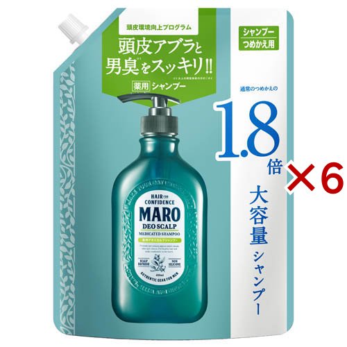 MARO 薬用デオスカルプシャンプー 詰め替え大容量(720ml×6セット)[ダメージケアシャンプー]