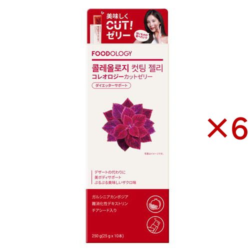 FOODOLOGY コレオロジーカットゼリー(10本入×6セット(1本25g))[ダイエットゼリー]