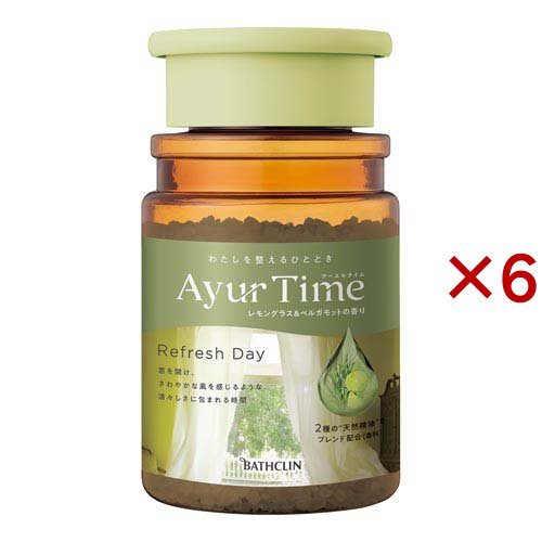 アーユルタイム リフレッシュデイ ボトル(520g×6セット)[バスソルト]