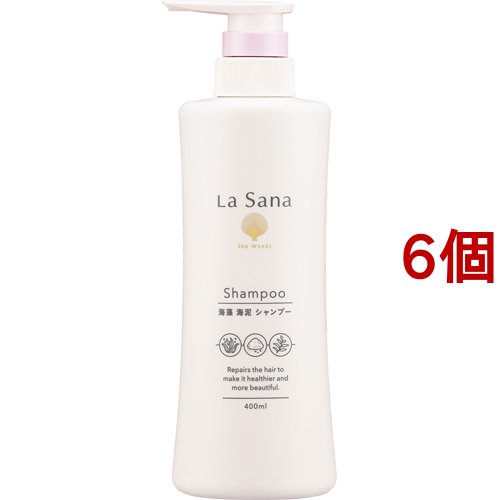 ラサーナ 海藻 海泥 シャンプー ポンプ(400ml*6個セット)[トリートメント・ヘアケア その他]