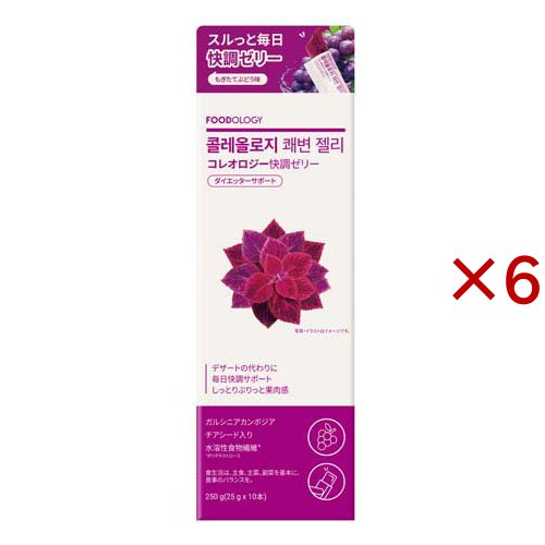 FOODOLOGY コレオロジー快調ゼリー(10本入×6セット(1本25g))[ダイエットゼリー]
