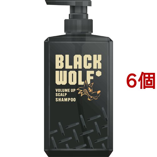 ブラックウルフ ボリュームアップ スカルプ シャンプー(380ml*6個セット)[シャンプー その他]