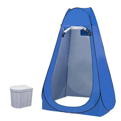 防災士が監修した ワンタッチ式ルームテント＆折りたたみトイレセットDX(04558)(1セット)[簡易トイレ 本体]