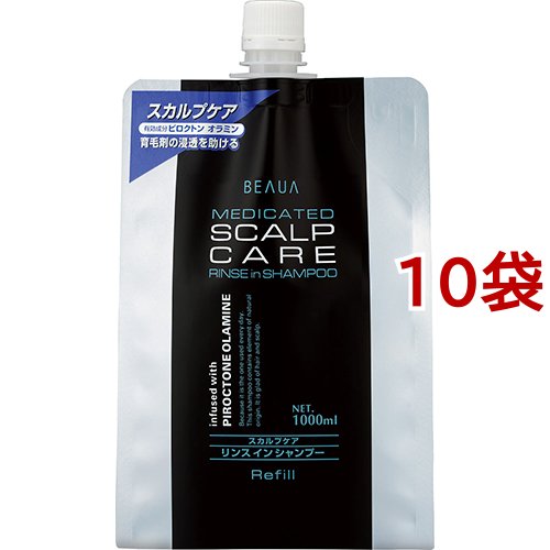 ビューア 薬用スカルプケアリンスインシャンプー 詰替用(1000ml*10袋セット)[フケ・かゆみ・スカルプケアシャンプー]