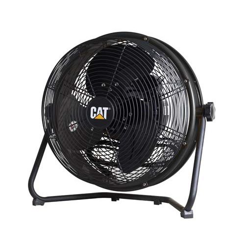 CAT 35cm(14インチ) フロアーファン 羽根軸360度回転機能付 工場扇 EEMF-14S360BK(1個)[扇風機]