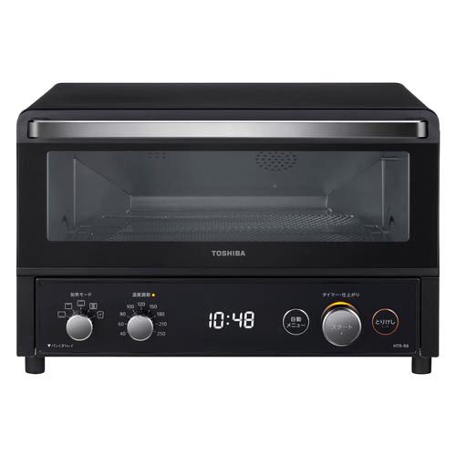 東芝 オーブントースター 4枚焼き 温度調節機能 自動メニュー HTR-R8(K)(1台)[トースター]