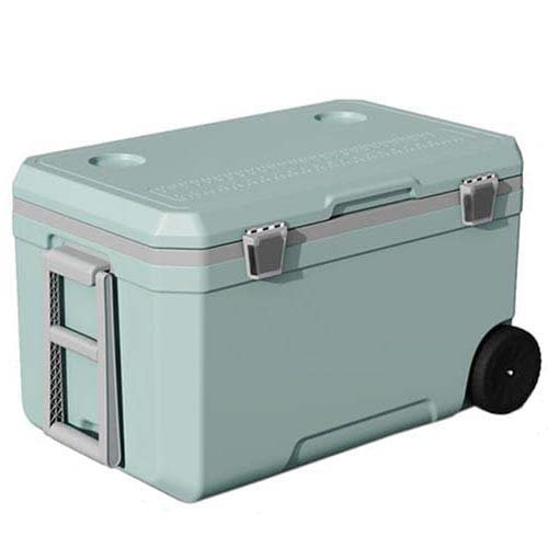 ハードクーラーボックス キャスター付 保冷 大容量 70L グリーン IS-HCB70(1個)[冷却用品]