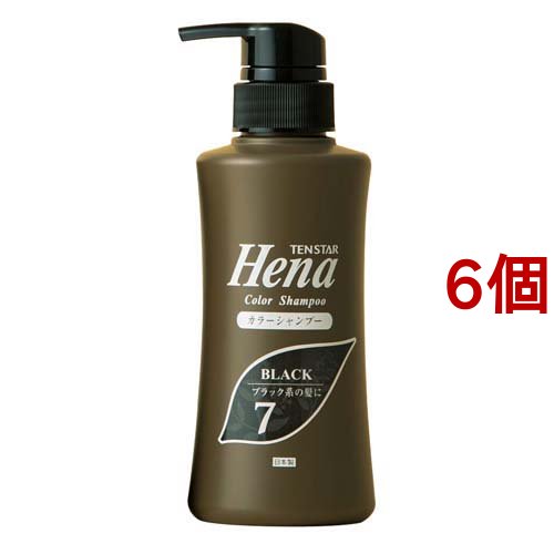 テンスター カラーシャンプー ブラック(300ml*6個セット)[白髪染めシャンプー・ヘナシャンプー]