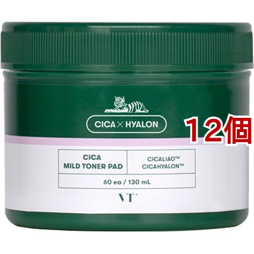 VT シカマイルドトナーパッド(60枚入*12個セット)[拭き取りタイプ化粧水]