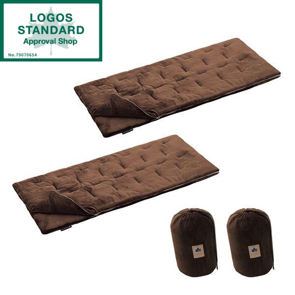 【2個セット】ロゴス 寝袋 シュラフ LOGOS 丸洗いやわらか あったかシュラフ・0 No.72683061 夏用 洗濯 化繊 封筒型 連結 車中泊 防災 災害対策 避難