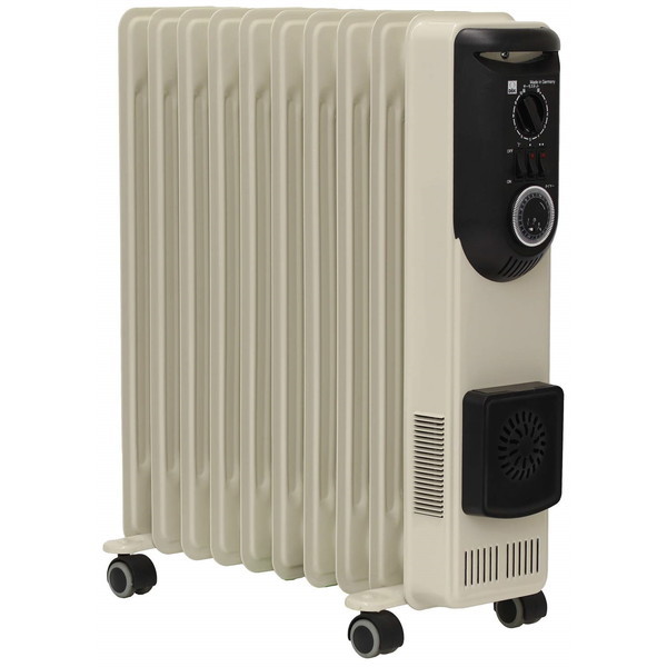 日本ゼネラル・アプラィアンス HEZC13/10JCH アーモンド ハイブリッドオイルヒーター 木造:6畳 コンクリート:9畳 ハンガー付き