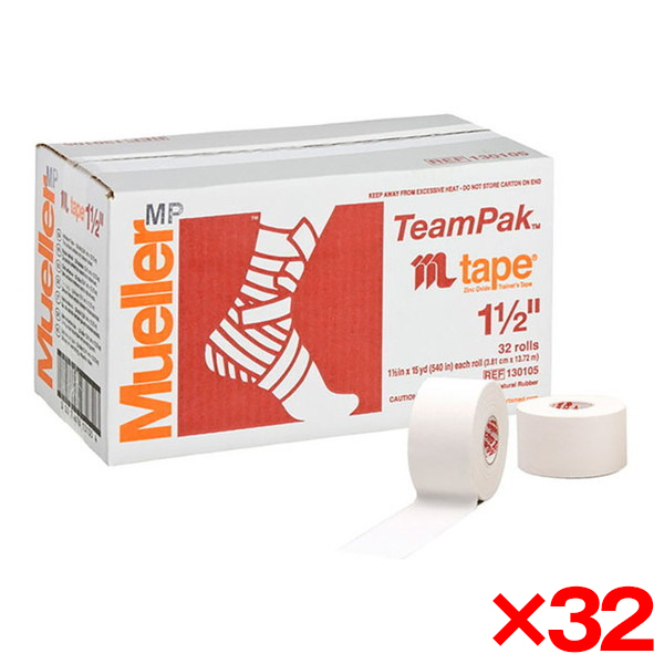 【32個セット】MUELLER ミューラー ホワイトプロテープ 38mm 130105MJ
