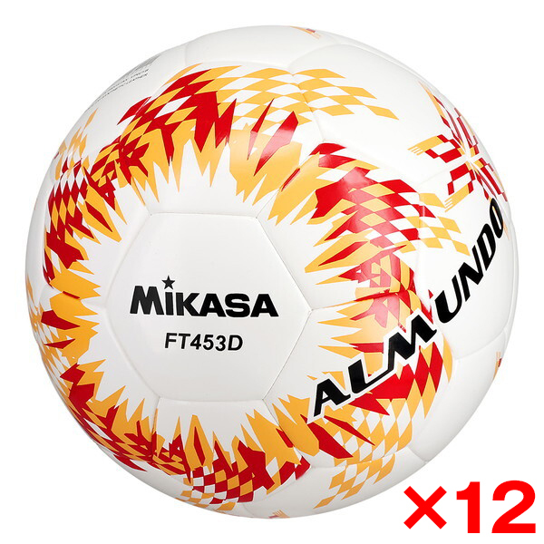 【12個セット】MIKASA FT453D-RO ALMUNDO サッカーボール 検定球 4号球 シームロック