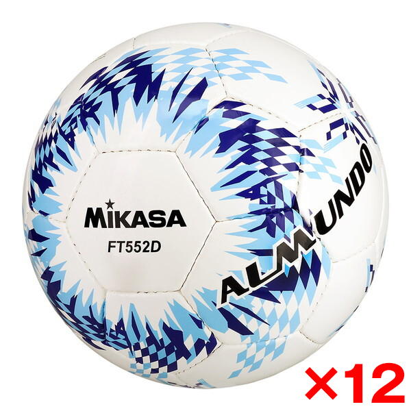 【12個セット】MIKASA FT552D-BLLB ALMUNDO サッカーボール 検定球 5号球 手縫い
