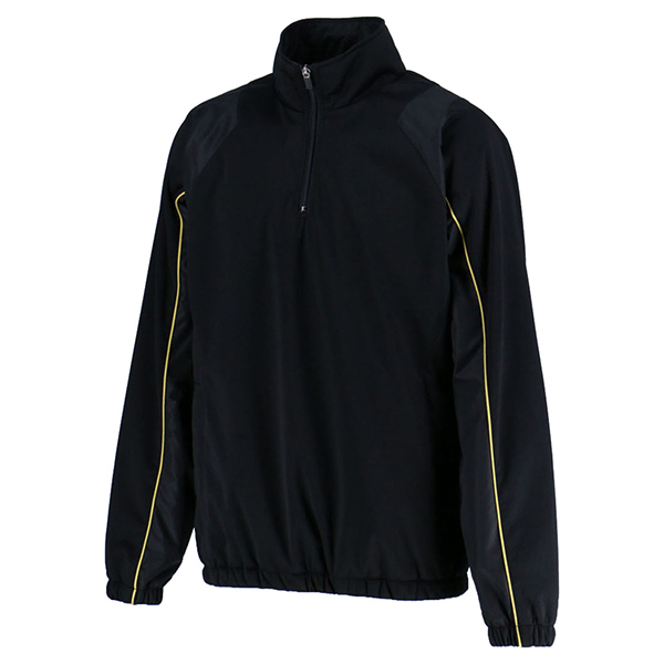 ZETT ゼット 野球ウエア 中綿ハーフジップジャンパー ブラック 2XO BOV460A 1900