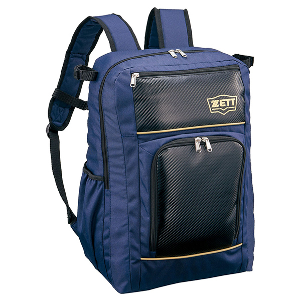 ZETT ゼット 野球バッグ チームデイパック 30L ネイビー×ゴールド BA1504 2982