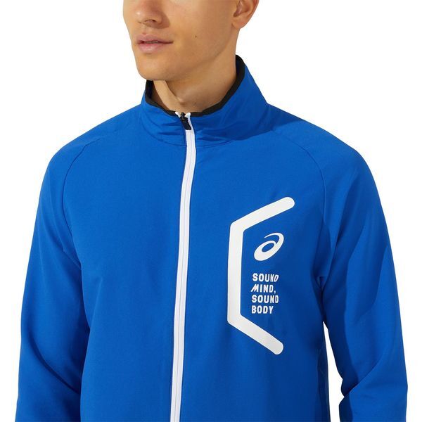 アシックス スポーツウエア TEAM HEX DRY CROSS JACKET ASICS BLUE M 2031E052 401