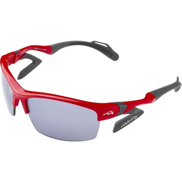 AirFly エアフライ AF-303 C-4 鼻パッドのないスポーツサングラス AF-303 C-4 RED フレーム/レッド、レンズ/ライトスモーク ユニセックス