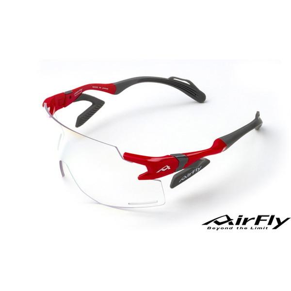 AirFly エアフライ AF301C6BK スポーツサングラス チョウコウ(レッド) ノーズパットレス スポーツ トレッキング ゴルフ ジゴスペック