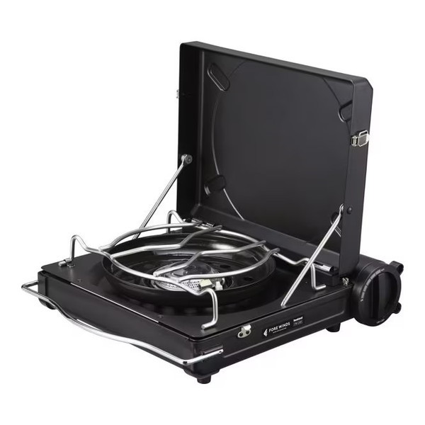 イワタニ カセットコンロ FW-LS01-BK ブラック ラックスキャンプストーブ  風防搭載 アウトドア キャンプ おしゃれ 卓上