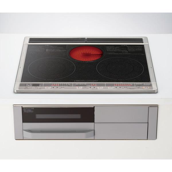 MITSUBISHI CS-G321M ブラック [ビルトインIHクッキングヒーター(60cm幅/IH2口+ラジエント/単相200V)]