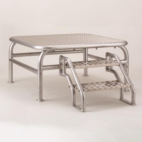 【法人限定】 EVERNEW エバニュー EKA633 朝礼台オールアルミ120EV低床 メーカー直送