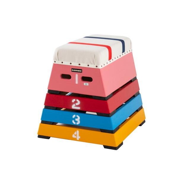EVERNEW エバニュー EKF164 カラーとび箱4段(指導ライン入) メーカー直送