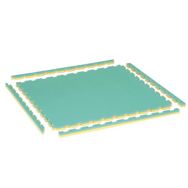 【法人限定】 EVERNEW エバニュー EKH098 912 コーナーフロアマット20 黄/緑 メーカー直送