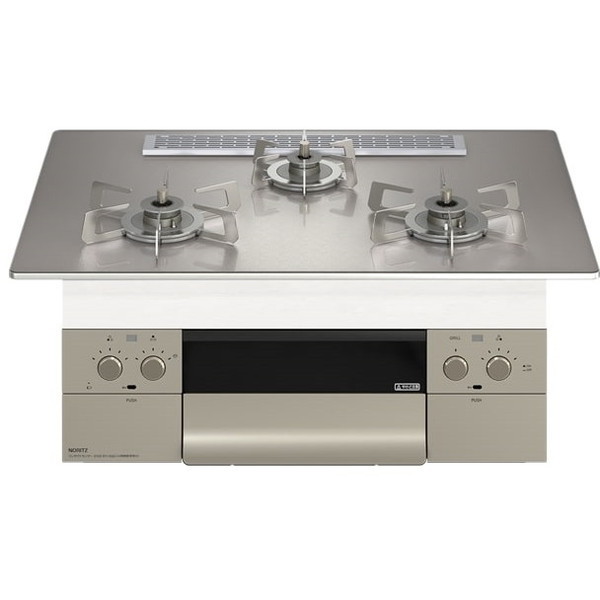 NORITZ N3WU2PWASKSTESC-LP Orche S-FLAT [ビルトインガスコンロ (プロパンガス用 3口 両側強火力 75cmタイプ)]