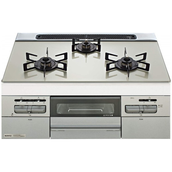 NORITZ N3WV6RWAP2SIC-13A Mikke (ミッケ) [ビルトインガスコンロ (都市ガス用・3口・両側強火タイプ・幅60cm)]