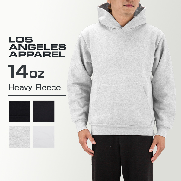 [あす着] ロサンゼルスアパレル Los Angeles Apparel ロスアパ パーカー S M L XLサイズ ヘビーフリース プルオーバー メンズ