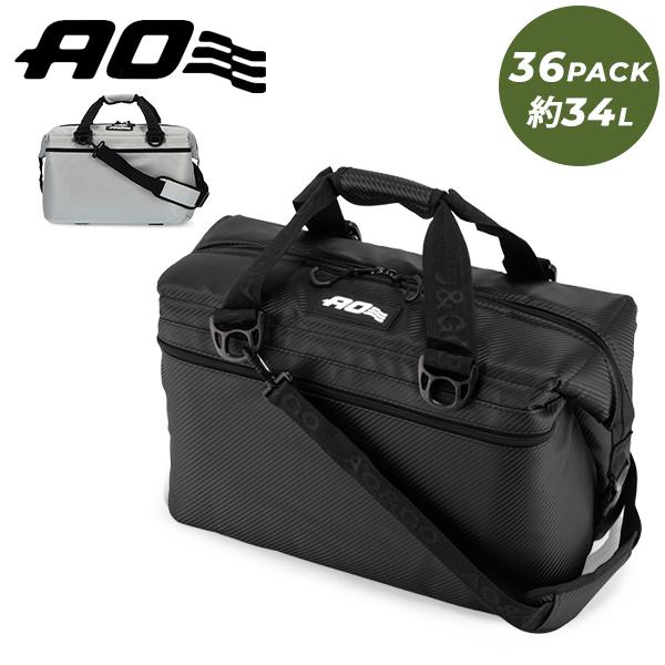 [あす着] エーオー クーラーズ AO Coolers クーラーバッグ 36パック カーボンソフトクーラー AOCR36BK ブラック AOCR36SL シルバー
