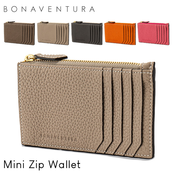 [あす着] ボナベンチュラ BONAVENTURA ミニジップ ウォレット Mini Zip Wallet 本革 小さい財布 レディース