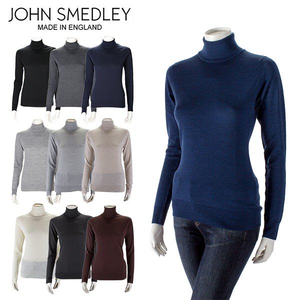 [あす着] ジョンスメドレー John Smedley タートルネック セーター キャトキン Catkin WOMEN レディース ウール 長袖 ニット シンプル