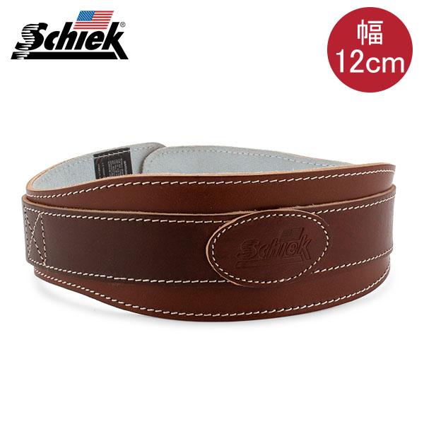 [あす着] シーク Schiek リフティングベルト Model L2004 2ピン レザー パワーベルト 幅12cm ブラウン 筋トレ