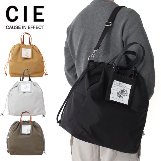 【商品レビューで＋P5％】ポイント10% シー ショルダーバッグ トートバッグ 2WAY CIE EARTHY TOTEBAG  L  042300 正規品 巾着バッグ