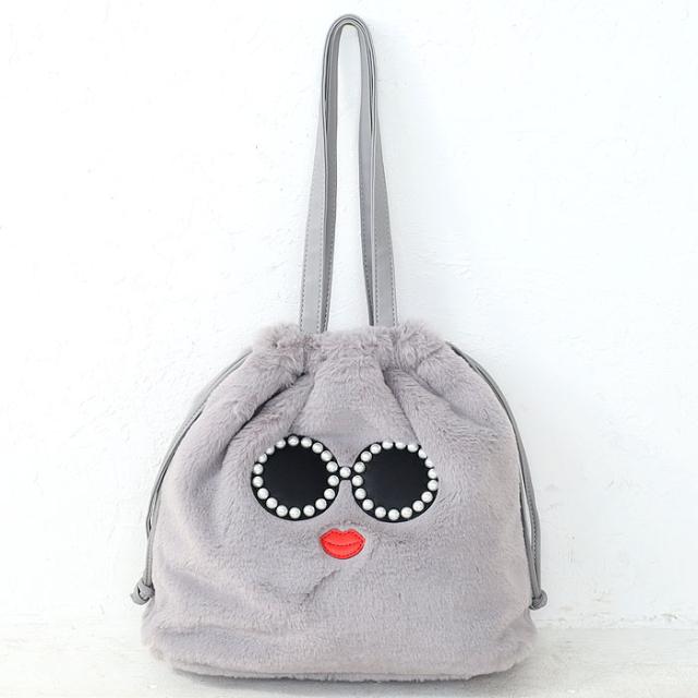 アジョリー ファーバッグ パールサングラス トートバッグ 巾着トート