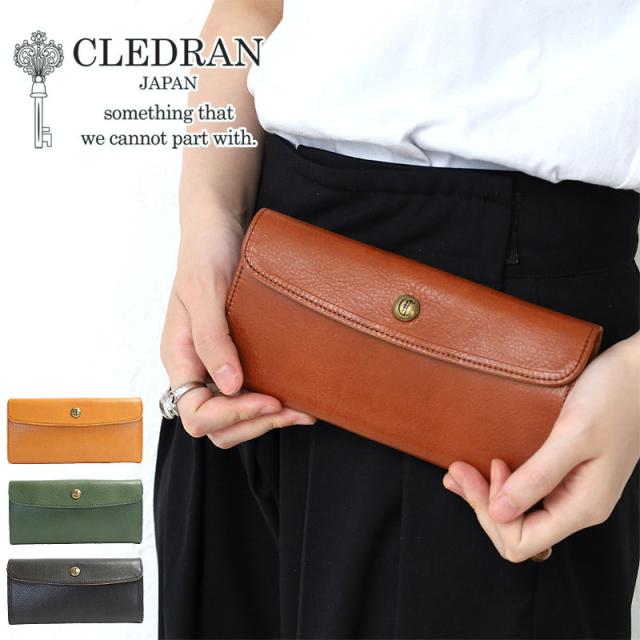 クレドラン 財布 CLEDRAN COMPE SLIM LONG WALLET 長財布 コンペ ウォレット cl3589 ロングウォレット フラップ 日本製 正規品
