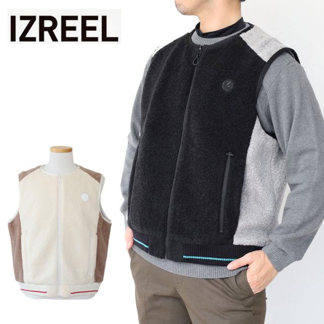 ポイント10% IZREEL イズリール ベスト ボアベスト ゴルフウェア izr23aw020 ウェア アパレル 吸汗速乾