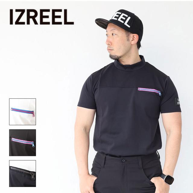 ポイント10% イズリール IZREEL 半袖モックZIP ゴルフウェア izr23ss007 ウェア アパレル 吸汗速乾 LAMPO ランポ akz10