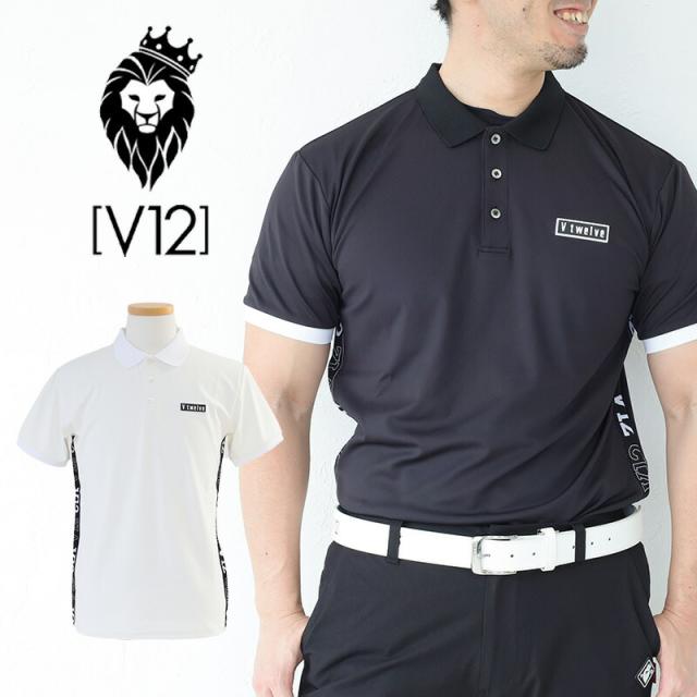 ポイント10% ゴルフウェア V12 ポロシャツ 吸水速乾 BACK O/L POLO ゴルフ V122310-PL12 akz10