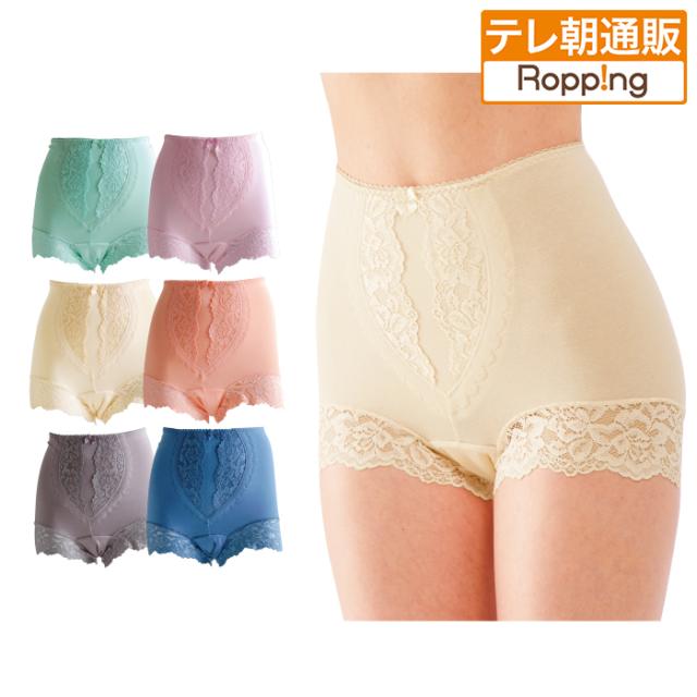 シルエットすっきりレースショーツ6色組(同サイズ)LL・3L   テレビ朝日 テレ朝通販 ロッピング