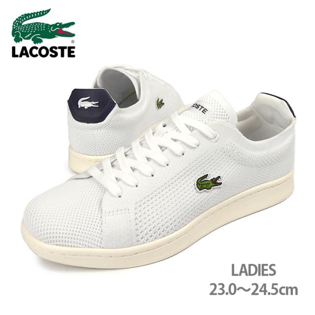 【箱アウトレット】LACOSTE CARNABY PIQUEE 123 1 SFA スニーカー レディース WHT/NVY 23 23.5 24 24.5 No.sh1800