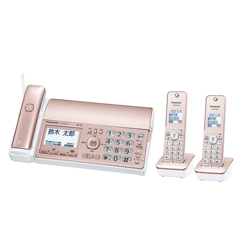 【長期保証付】パナソニック(Panasonic) KX-PD550DW-N ピンクゴールド デジタルコードレス普通紙ファクス 子機2台