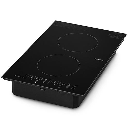 【長期保証付】アイリスオーヤマ(Iris Ohyama) 【商品お届けのみ】IHC-BFL221-B ブラック 2口ビルトインIH